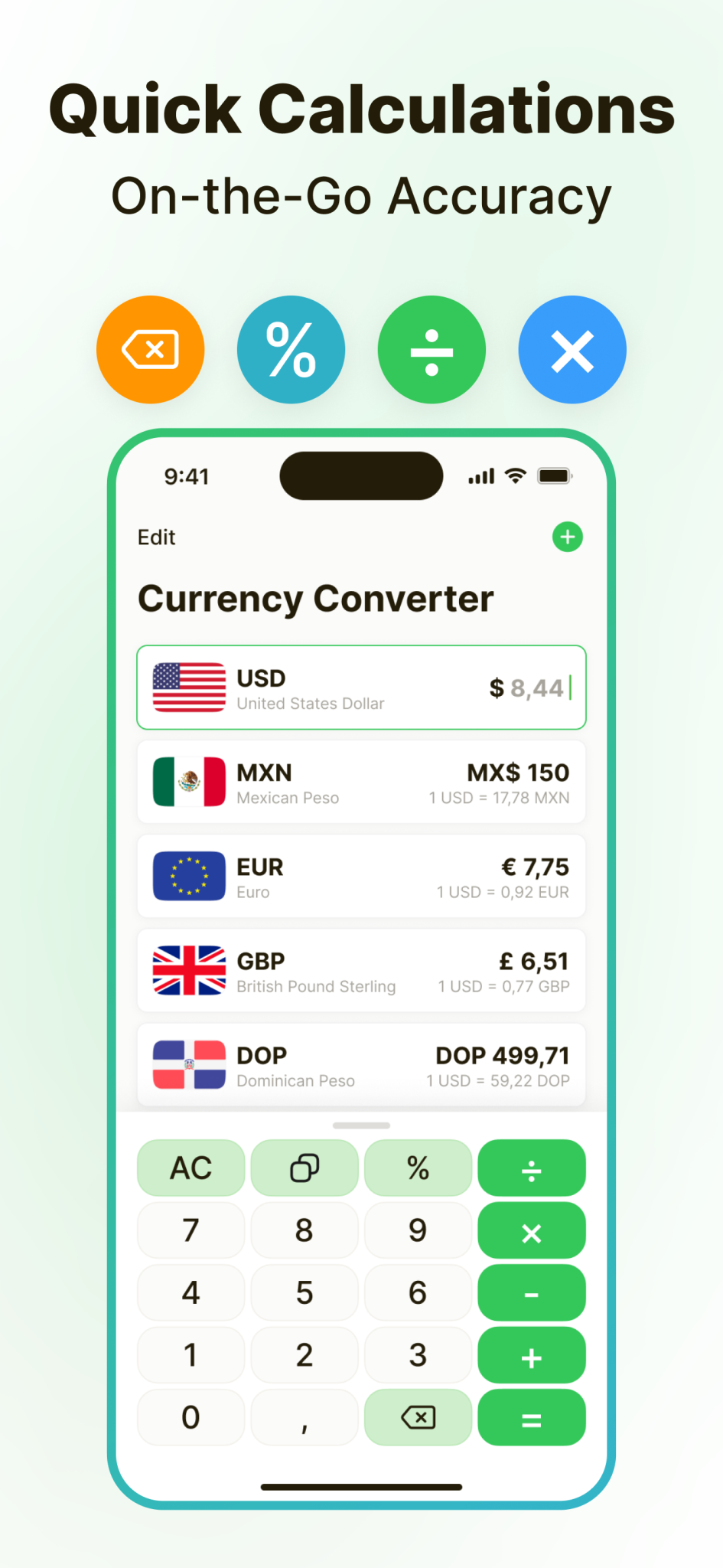 Moneta — Free Currency Converter App. Offline Conversions. No Ads